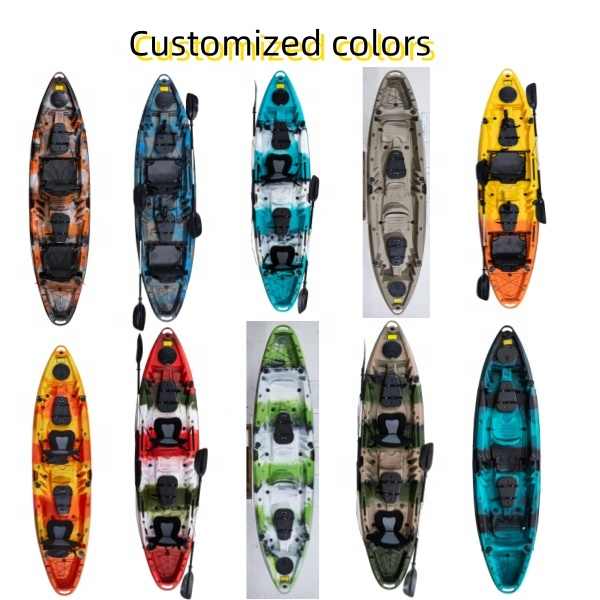 LSF 2024 Popular Family Kayak - 3 Person Sit on Top Fishing Kayak