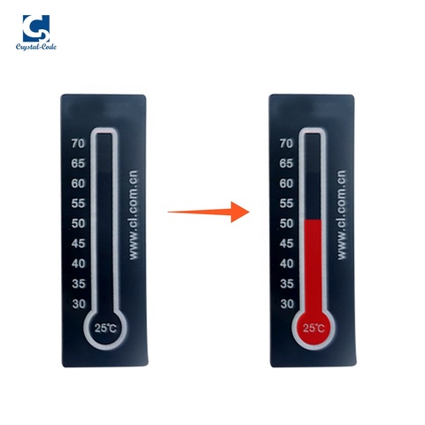 Irreversible Temperature Sensitive Stickers by Crystalcode