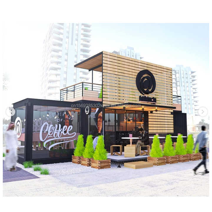 20FT 40FT Container Coffee Shop Price - Prefab Cafe Kiosk
