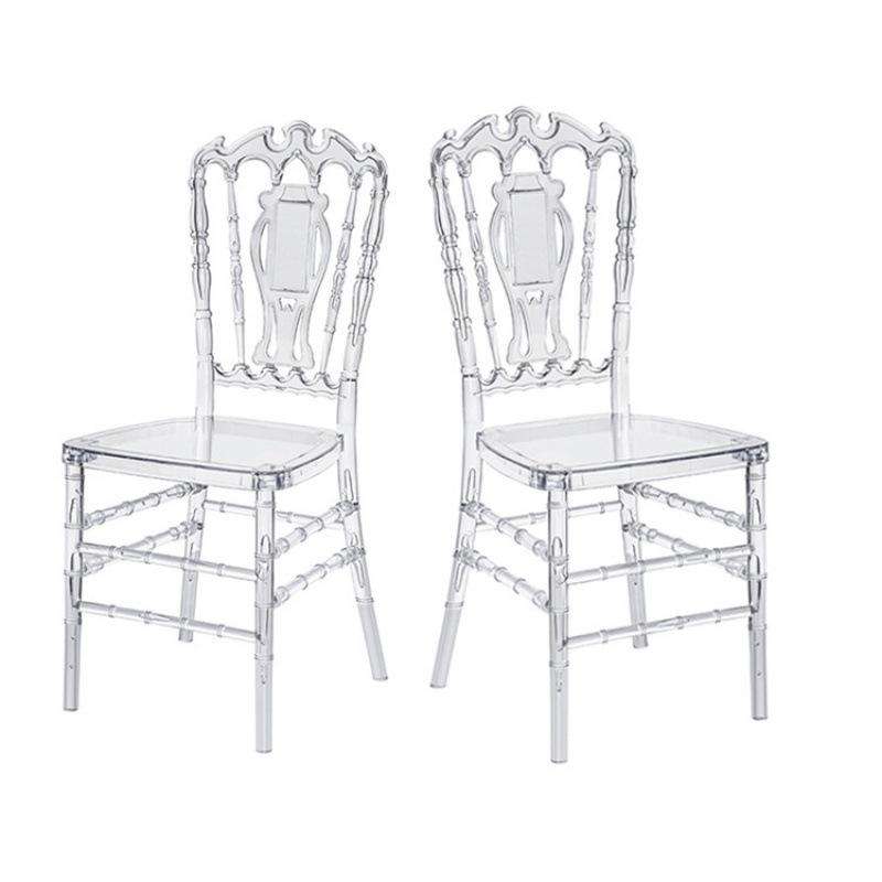 Clear Transparent Acrylic Crystal Plastic PC Chiavari Throne for Dining ...