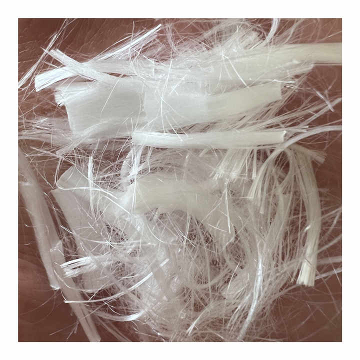 White Concrete Reinforcement Fiber Anti Cracking Synthetic Polymer ...