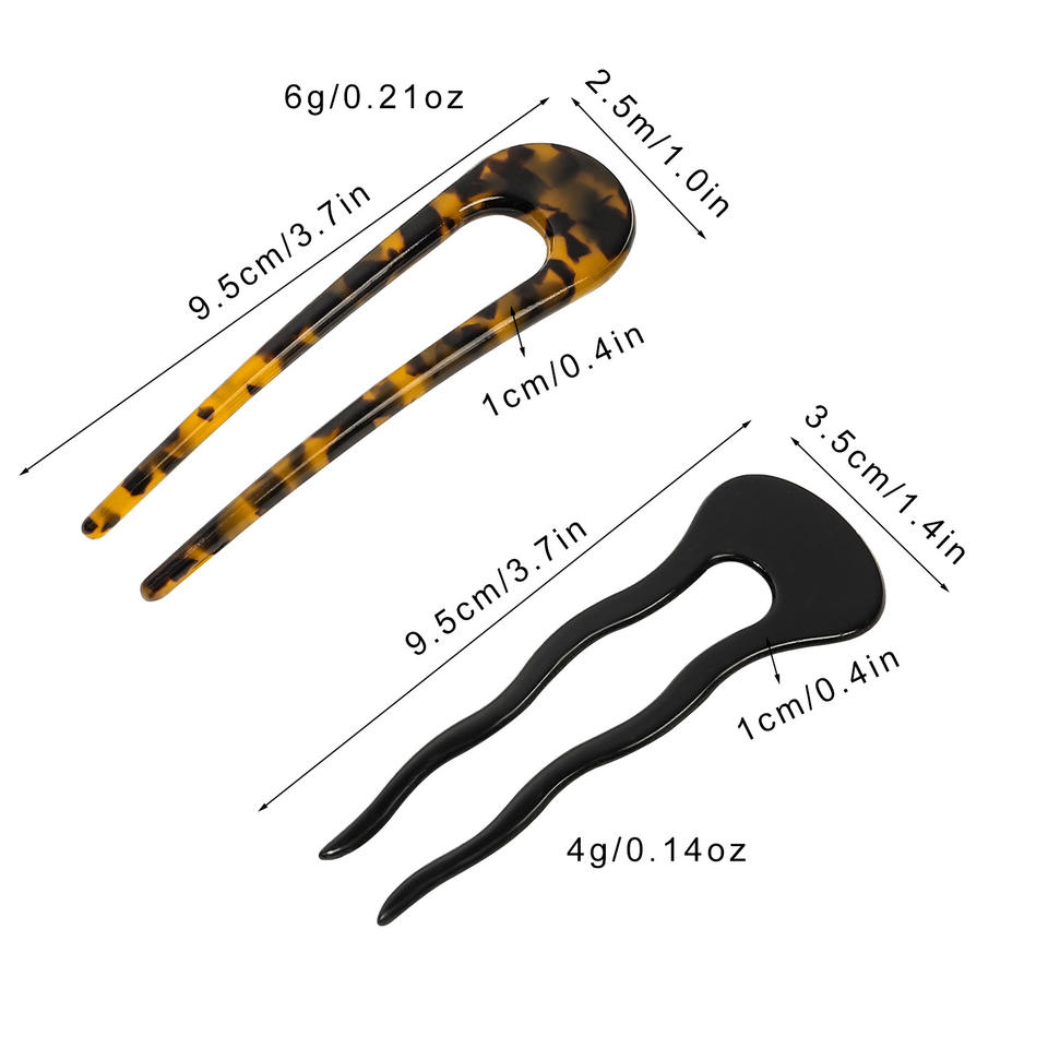 U-Shaped Plastic European Hair Clip Korean Minimalist Wavy Hairpin Hair ...