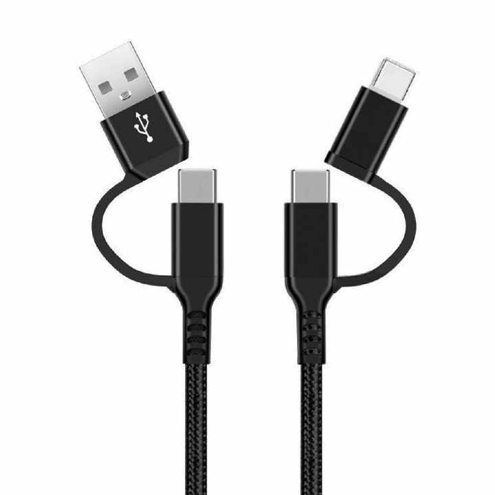 Universal 4-in-1 Multi USB Charging Cable 60W PD Fast Charger Cord with ...