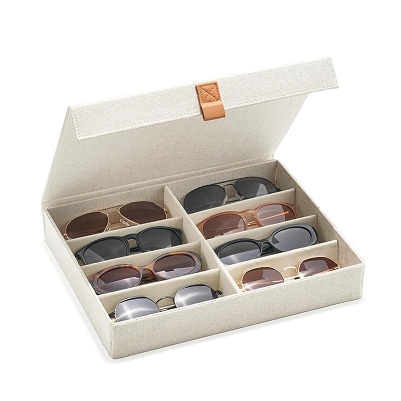 Custom Logo White Cardboard Magnetic Sunglass Packaging