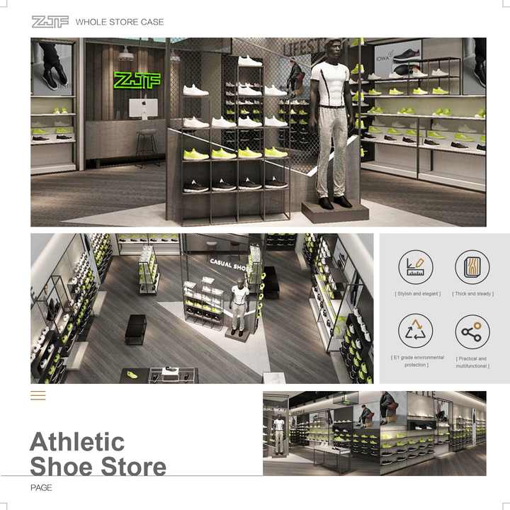 Modern Sport Shoes Display Wall Shelf Furniture Retail Sports Shoe ...