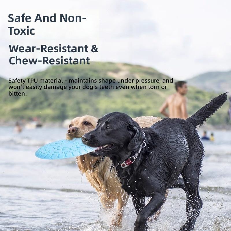 Wholesale Dog Flying Disc Toy TPR Soft Pet Training Disc Bite Resistant ...