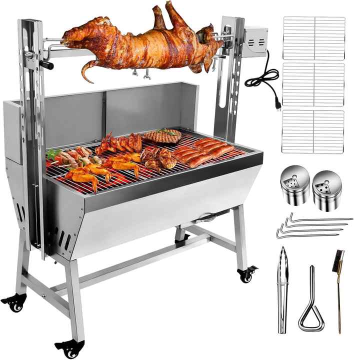 Outdoor Portable Removable Grills Electric Rotating Bbq Grill Barbecue ...