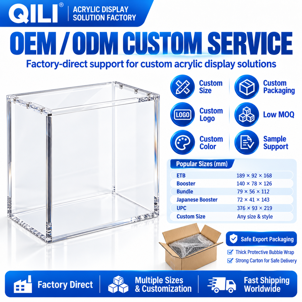 Custom Clear Acrylic Magnetic Trading Card Display Case with UV ...