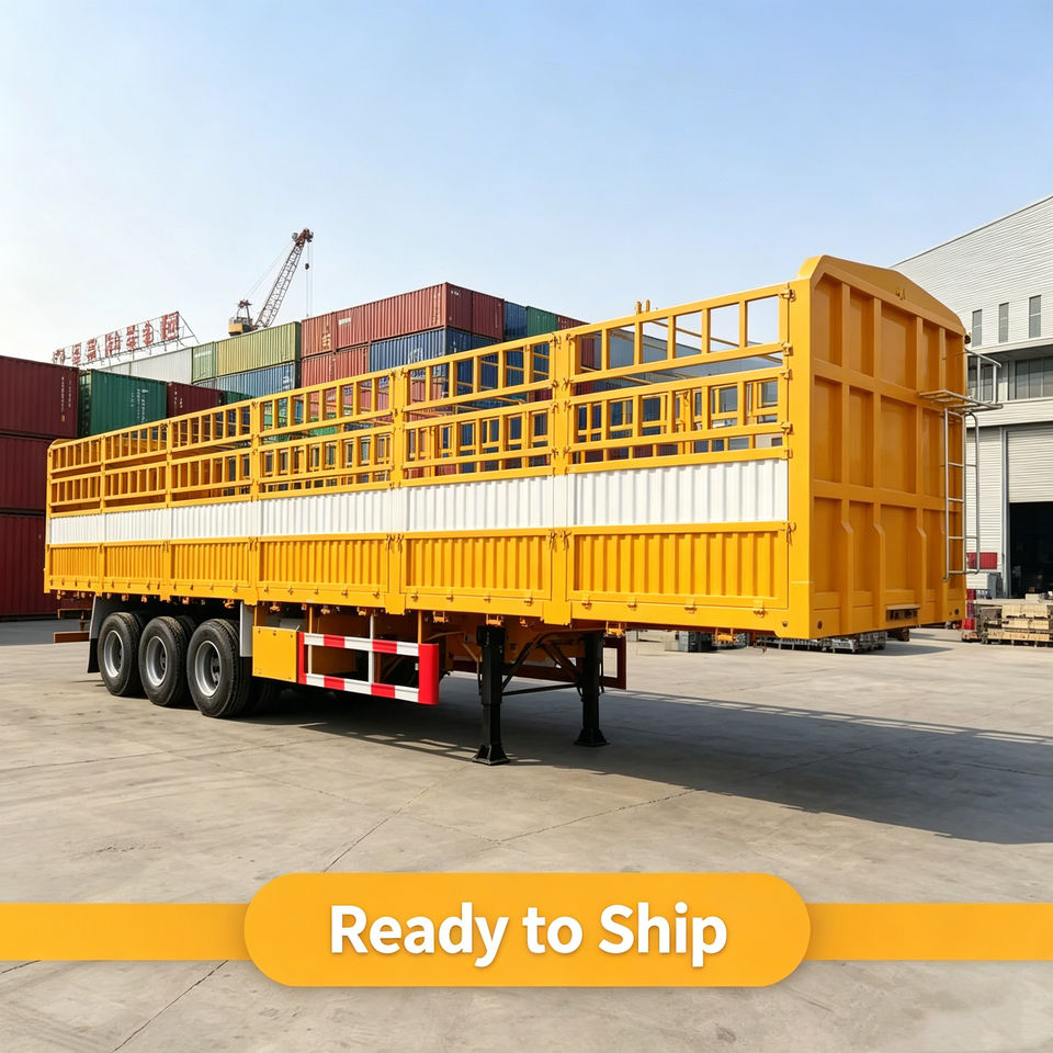 Thickened Steel Grid Semi Trailer Detachable Side Panel for Livestock ...