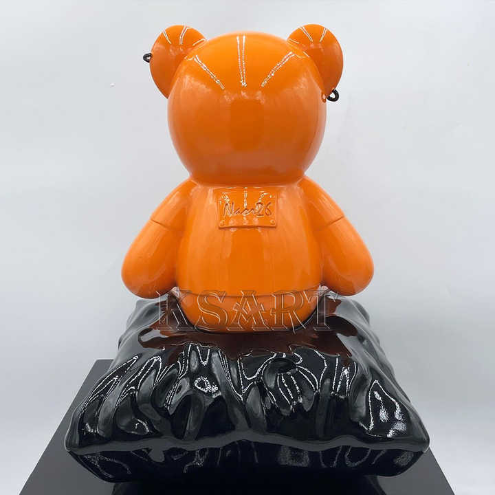 Modern Creative Resin Teddy Bear Sculpture Interior Upscale Home ...