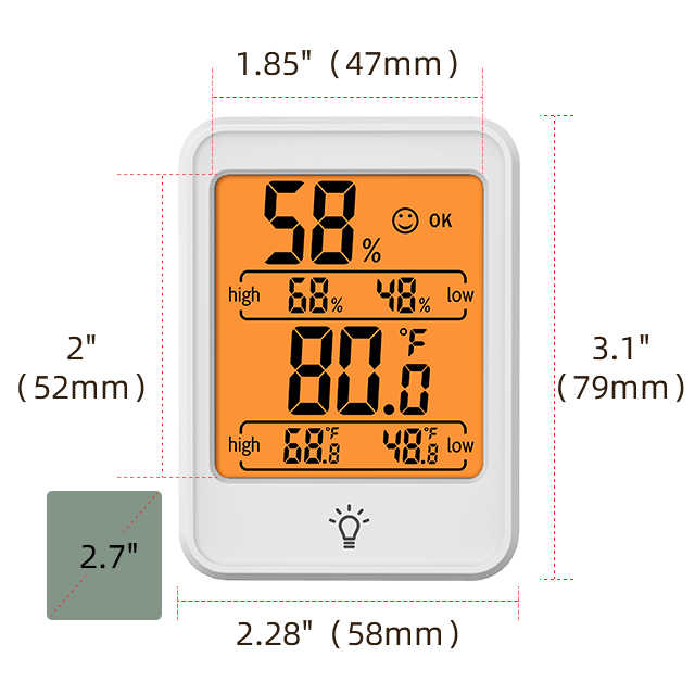 Indoor Room LCD Electronic Temperature Humidity Meter