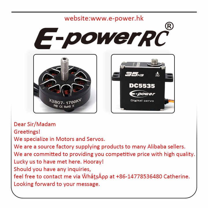 E-power High Torque Brushless Motors for FPV Racing Drones