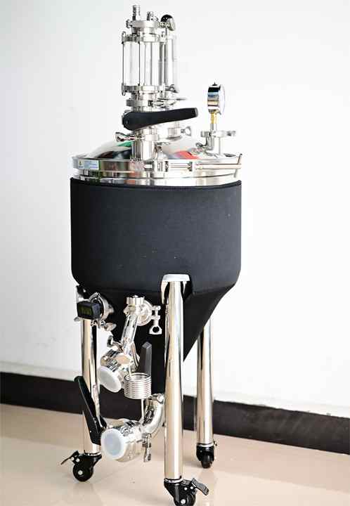 Small Capacity Microbial Jacketed Conical Fermenter Tank Stainless ...