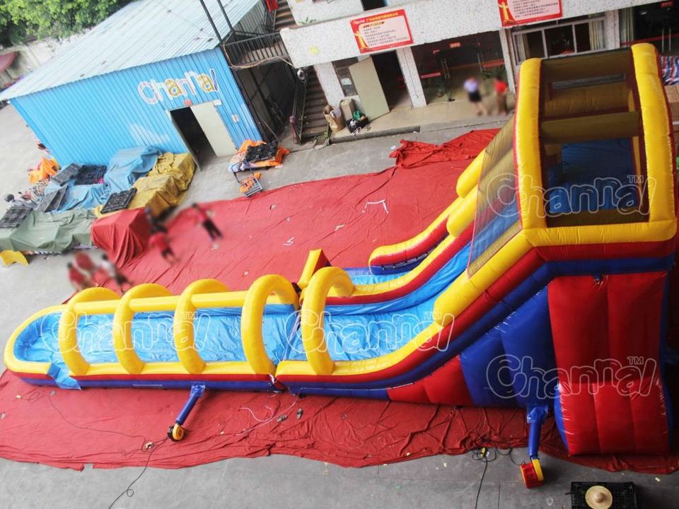 Giant Wet Slip Slide Bounce Castle Water Slide Inflatable Air Jumper ...