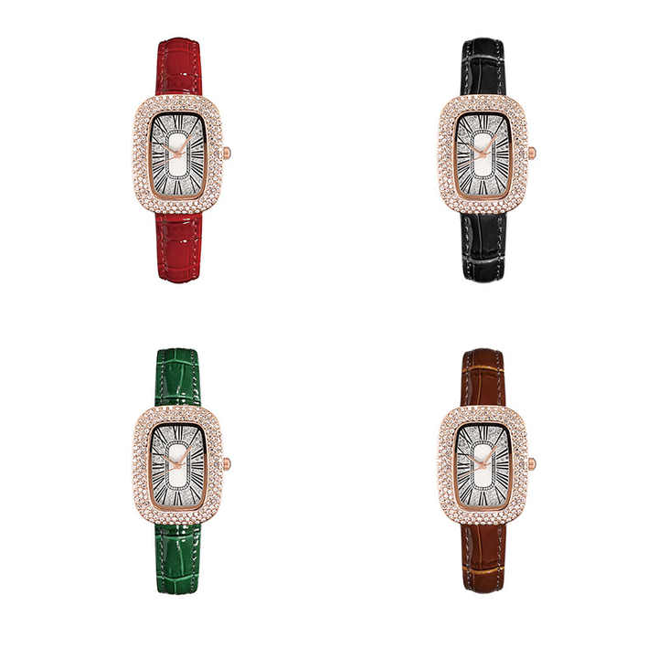 Hot Sale Hip Hop Women Quartz Watch and Full Diamonds Rhinestone Wrist ...