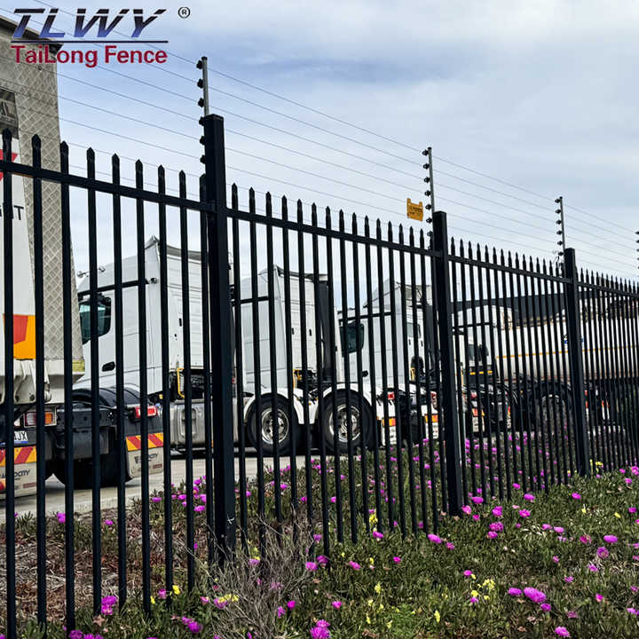 1.8x2.4m Zinc Coated Powder Coated Metal Fence 2.1x2.4m Steel Fence ...