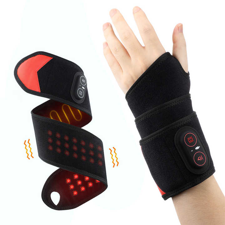 Custom LOGO 36 LED Red Light Therapy Wrist Brace with Vibration Massage ...