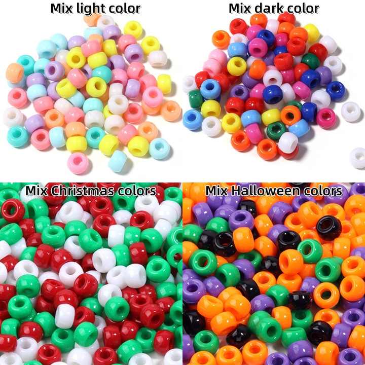 Wholesale 1000PCS/Bag Hair Beads for Kids Hot-selling 6x9mm Acrylic ...