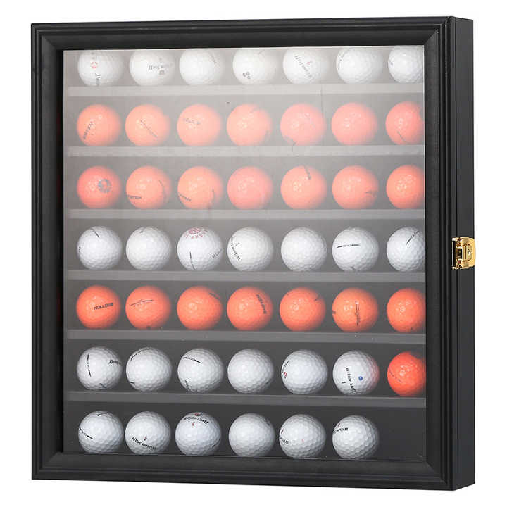 Custom MDF Lockable Shadow Box Frame 7 Layer Golf Ball Display Case ...