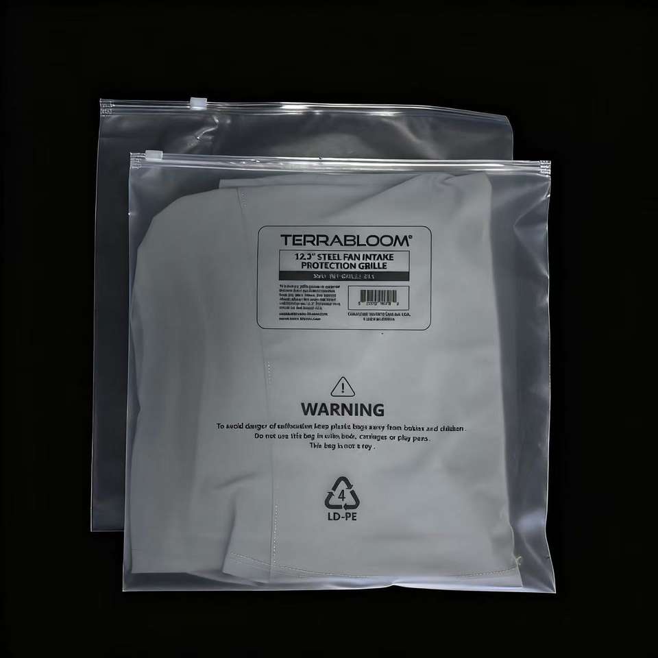 Wholesale Custom Food Grade PE Resealable Bags with Black Zipper and ...
