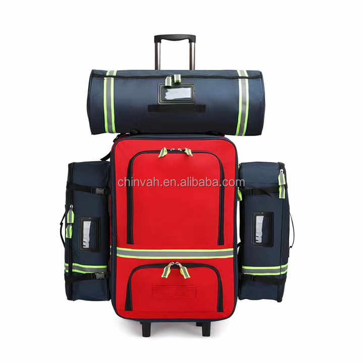 Chinvah Red Rolling Earthquake Hospital Ambulance Trolley