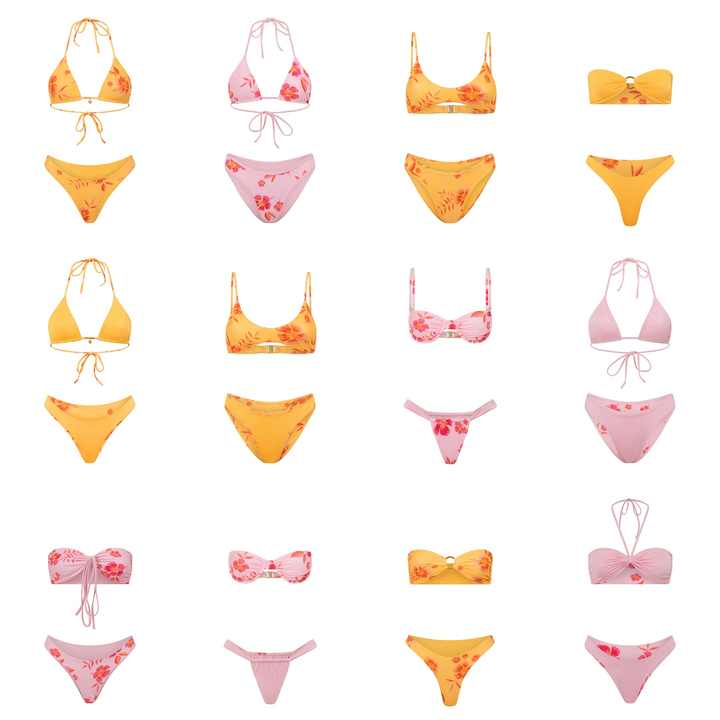 New Design Custom Bikini Set Underwire Bra Sexy Swimwear Push-up Bra ...