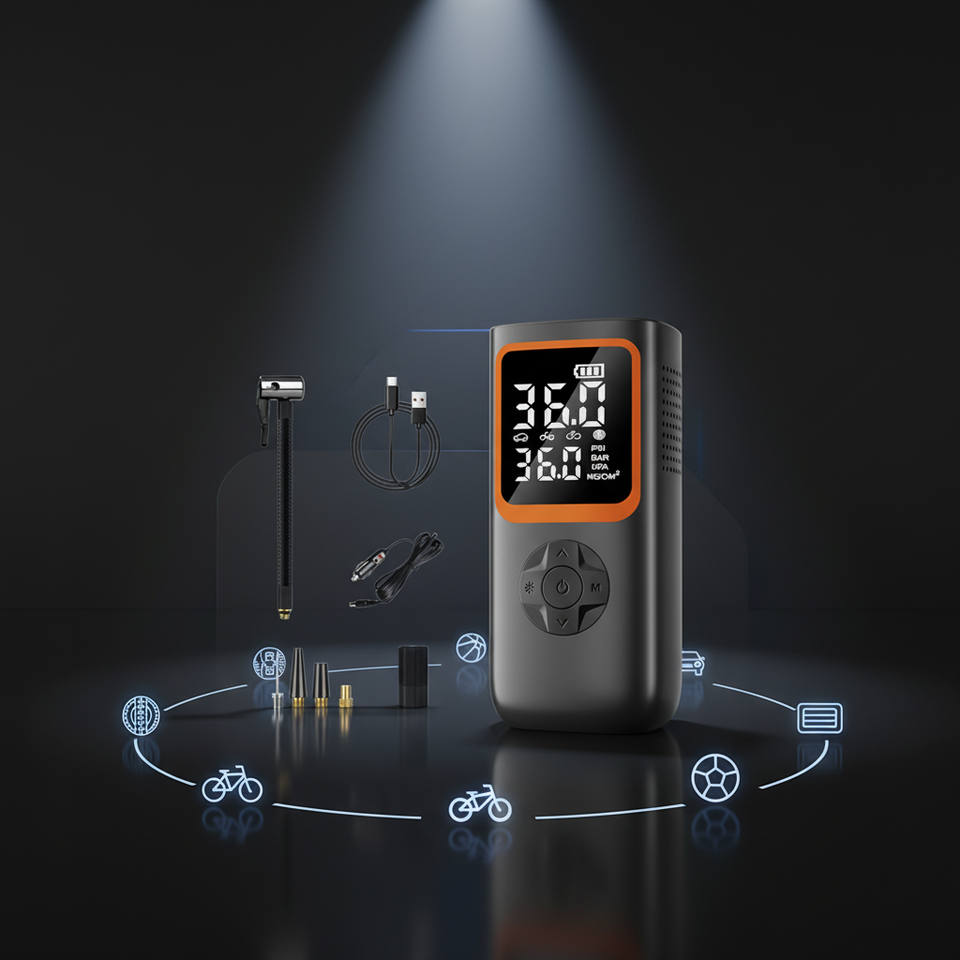 Multifunctional Portable Wireless Tire Inflator Air Pump 19 Cylinder ...