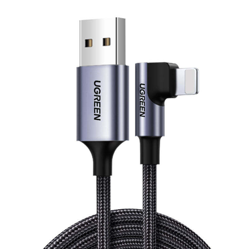 UGREEN 90 Degree Charger Cable for IPhone, USB-L Fast Charging Cables ...
