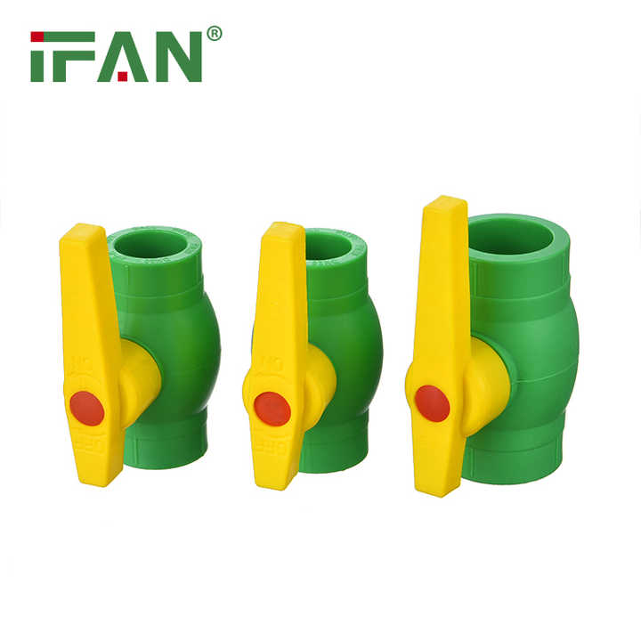 IFAN ISO 15874 Free Sample Brass Insert PPR Pipe Fittings 20-110mm PPR Valve Green PPR Ball ...