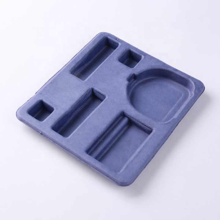 Biodegradable Molded Paper Pulp Insert Packaging Colored Hot Pressed ...