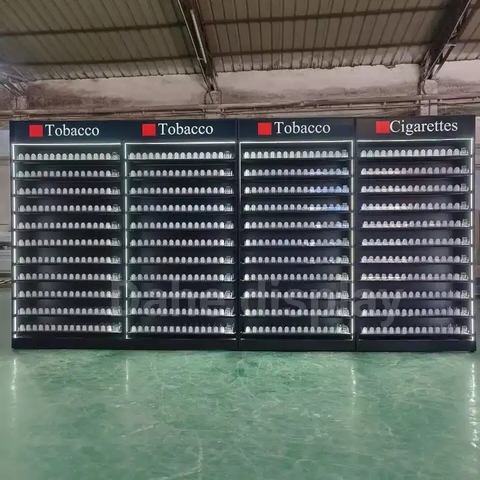 Lockable Smoke Store Display Showcase with LED Lighting