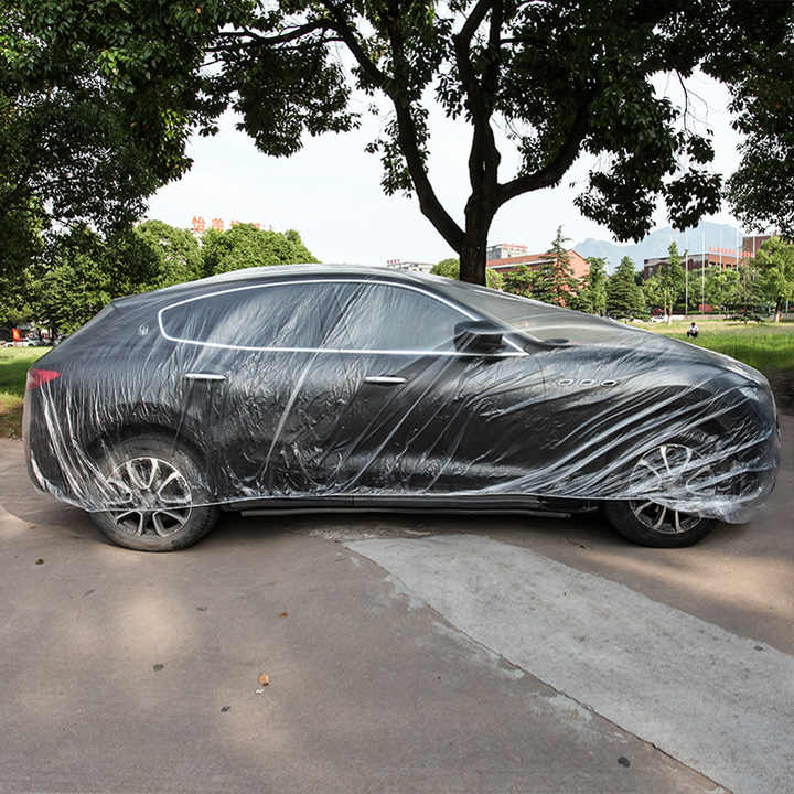 Hot Selling Transparent Plastic Scratch-resistant Disposable Car Cover ...