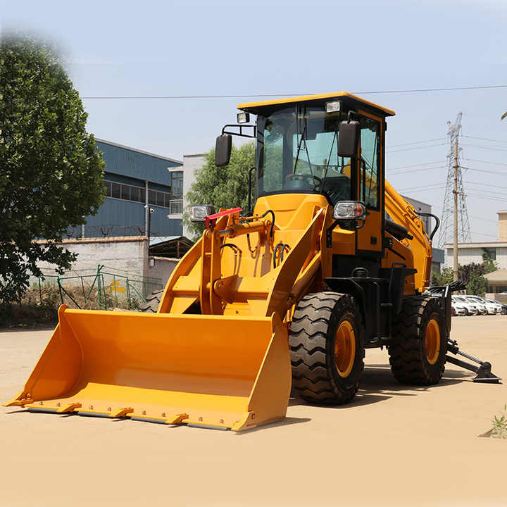 Daya kuat mini retropendora loader backhoe Cina 1 ton excavator 4x4 ...