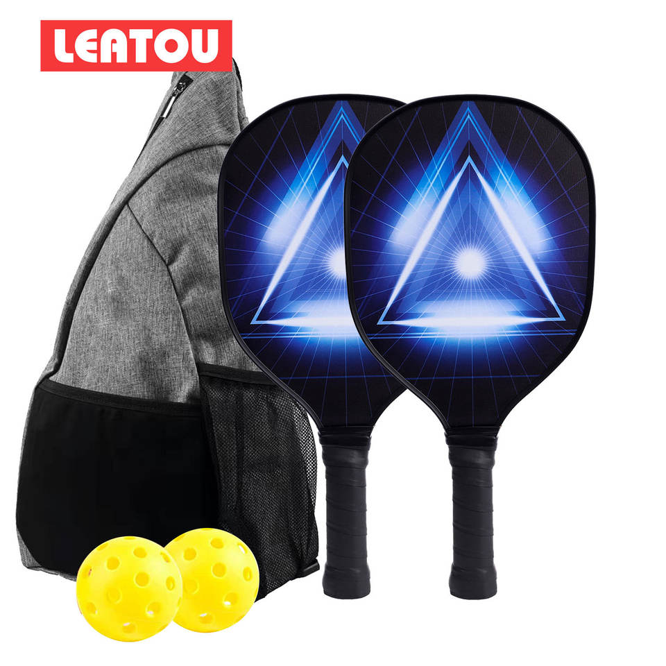 NADDOU MP125 Pickleball Racket Set Hole Design PP Plastic Frame Wooden ...