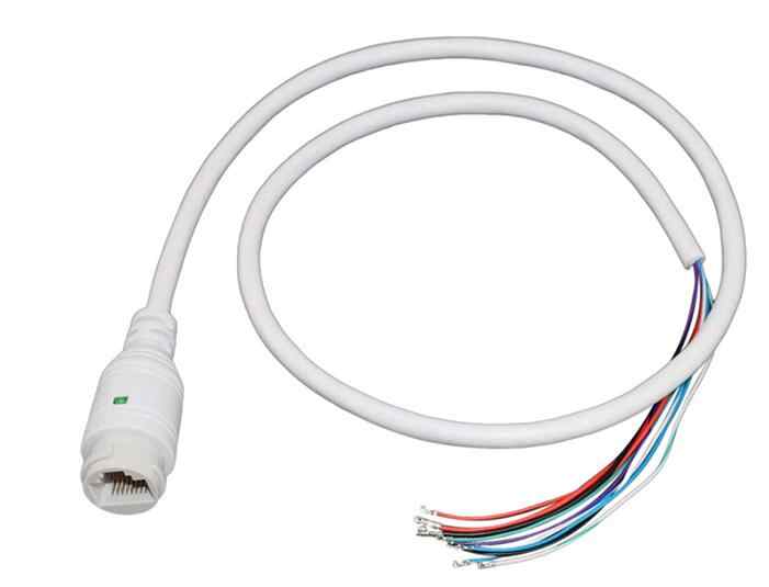 70cm Length Waterproof 9 Pin Single RJ45 Connector for IP Cameras