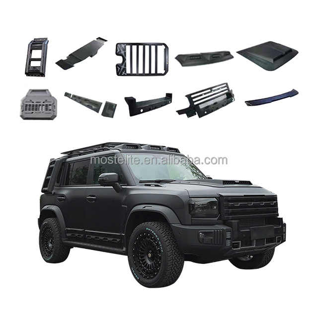 Jetour T2 Roof Rack Light Front Grill Hood Side Ladder