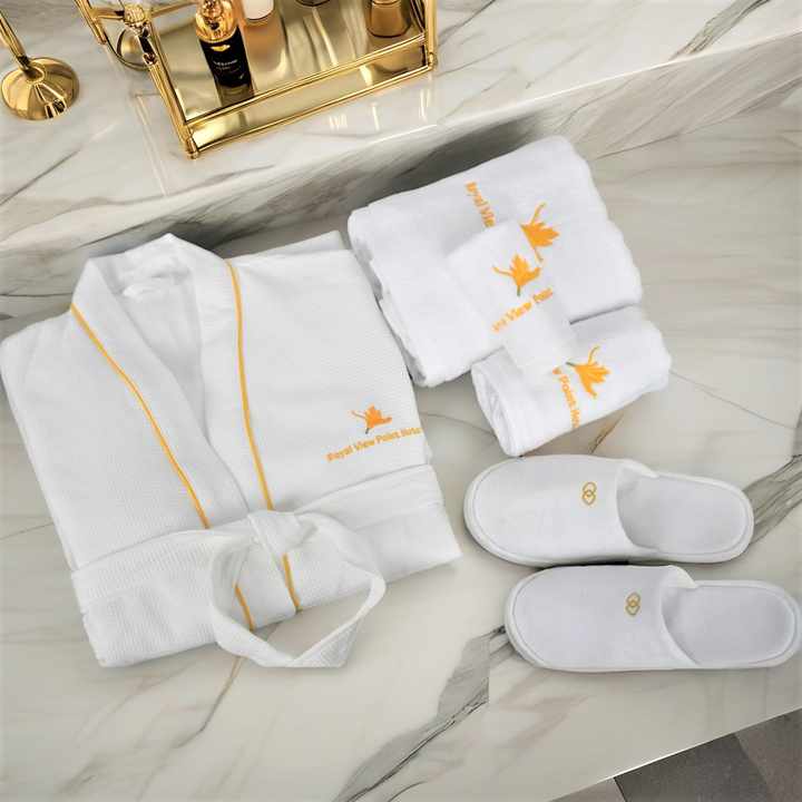 High Quality Custom Logo Cotton Spa Hotel Robes Women's Wellness Waffle ...