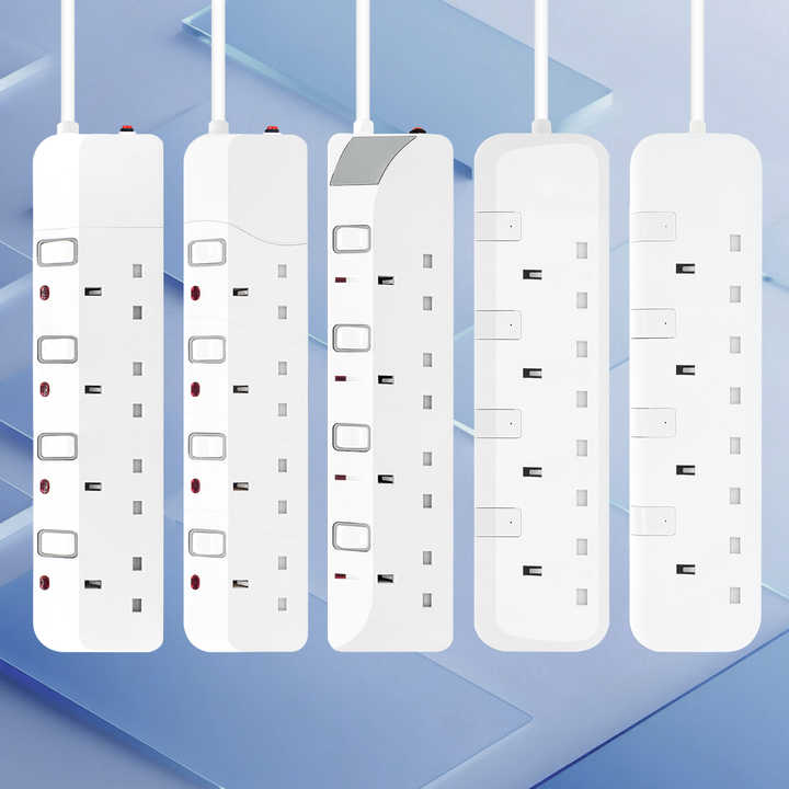 Electric 3-Pin Multi Plug Extension Socket Universal 220V with 3 or 5 ...