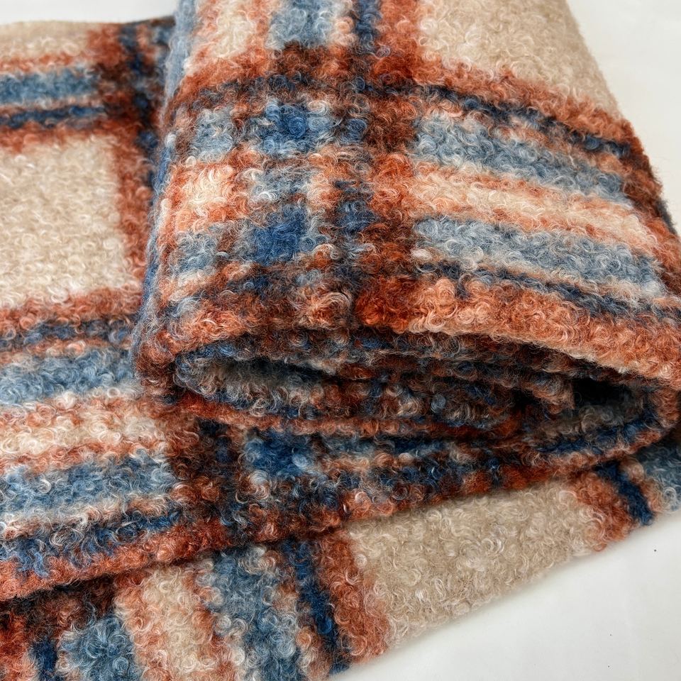Factory Custom High Quality Wool-Like Printed Knitted Curly Faux Fur ...