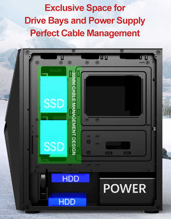 SOEYI Custom ATX Full Tower Computer case ARGB Lighting Pc Case High ...