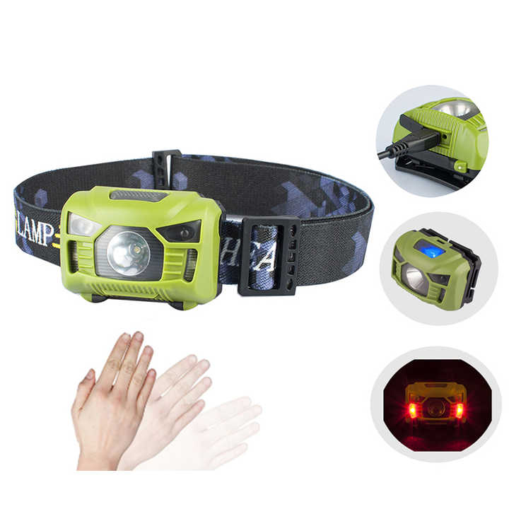 Adjustable Head Sensor Function 3W Rechargeable Led Running Headlamp ...