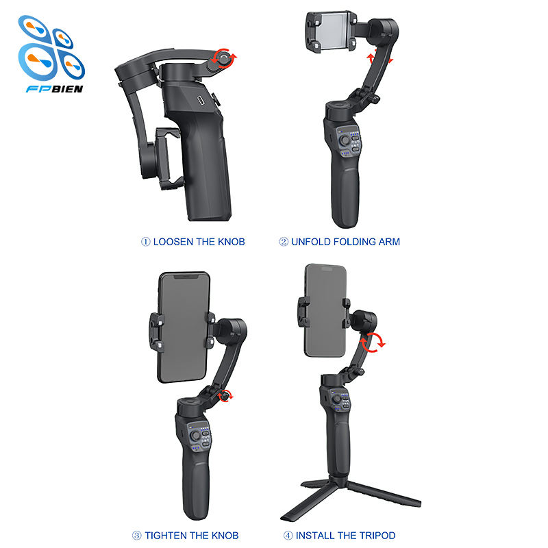 Gimbal Stabilizer Phone 3-axis Stabilizer Foldable handheld stabilizer ...