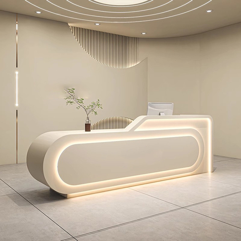 Modern Gym Lobby Office Reception Desk Counters Design Bank Hospital ...