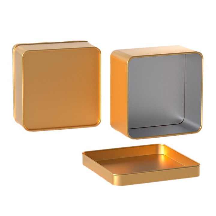 9*9*H5.5cm Custom Empty Metal Square Tea Tin Box Candy Moon Cake Tin ...