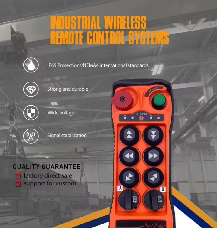 Q606 6 Buttons Double Speed Industrial Radio Wireless Industrial Remote ...