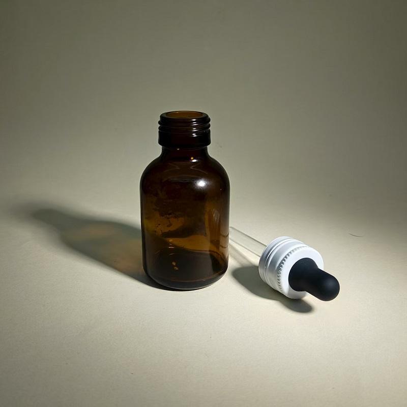White 20/410 Aluminium Dropper Cap for Glass Bottles 18/20mm Screw-on ...