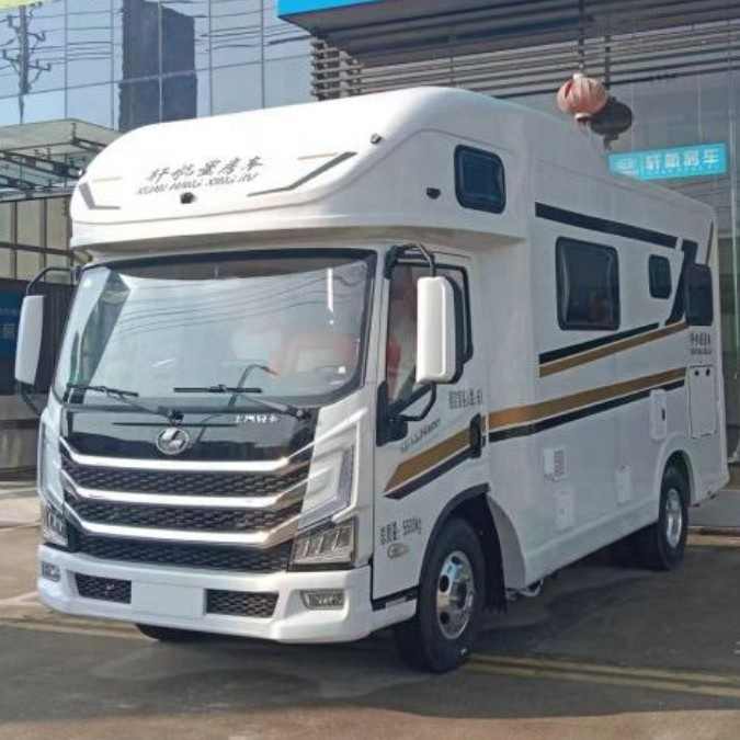 Luxury RV Motorhome with Foldable Tent for Camping & Travel - OEM