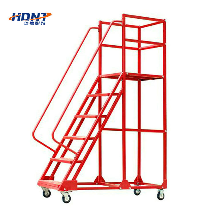 8 Step Industrial Movable Platform Ladder New Steel Warehouse Ladder ...