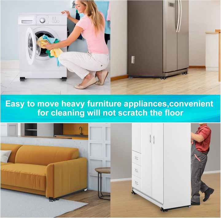 Washing Machine Stand with Wheels,360 Degree Rotating,Telescoping ...