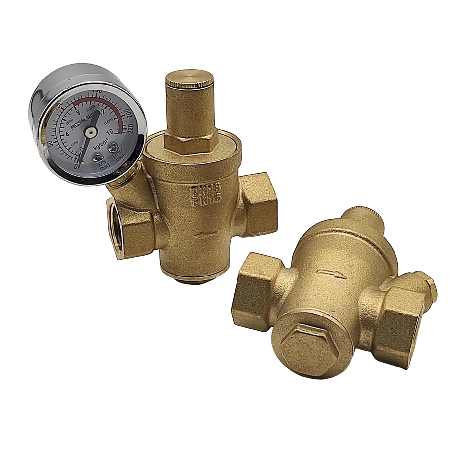 LISHUI DN40 Brass Hydraulic Water Pressure Reducing Valve 16 Bar BSP ...